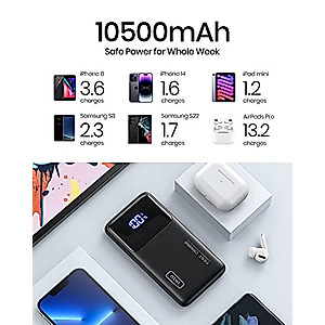 INIU Portable Charger, 22.5W 10500mAh USB C in/Out Power Bank, Fast Charging PD3.0 QC4+ Battery Pack, Slim Portable Phone Charger for iPhone 14 13 12 11 X Pro Samsung S22 S21 Google LG AirPods iPad