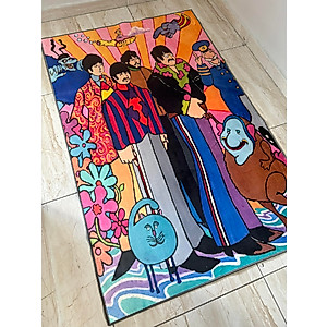 Beatles Rug, Beatles Fan Rug, Teen Room Rug, Living Room, Non-Slip Rug, Office Rug, Printed Rug, Cool Rug D639.5 (47”x70”)=120x180cm