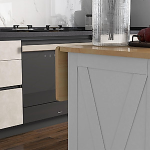 HOMCOM Rolling Kitchen Island with Drop Leaf Wood Breakfast Bar, Farmhouse Kitchen Cart with 2 Drawers, Adjustable Shelves for Dining Room, White