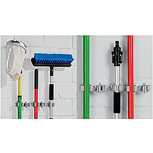 FITOOL Garage Storage Organizer Set of 8 for Mops, Brooms, Rakes, Wall Holders for Tools, Garden Tool Organizer