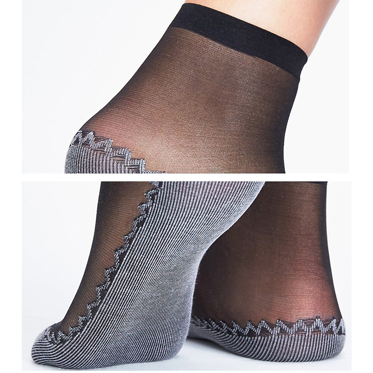 AOUBAS Women's 10 Pairs Silky Thin Nylon Short Ankle Socks