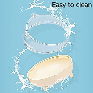 HAICHEN TEC Hamster Bathroom - Large Transparent Hamster Sand Bath Container with Scoop Kit Sandbox Toilet for Dwarf Hamster, Syrian Hamster Small Animal Cage Accessories (Yellow)