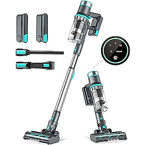 Belife Cordless Vacuum Cleaner, 2 Battery Stick Vacuum with Max 80mins Runtime,