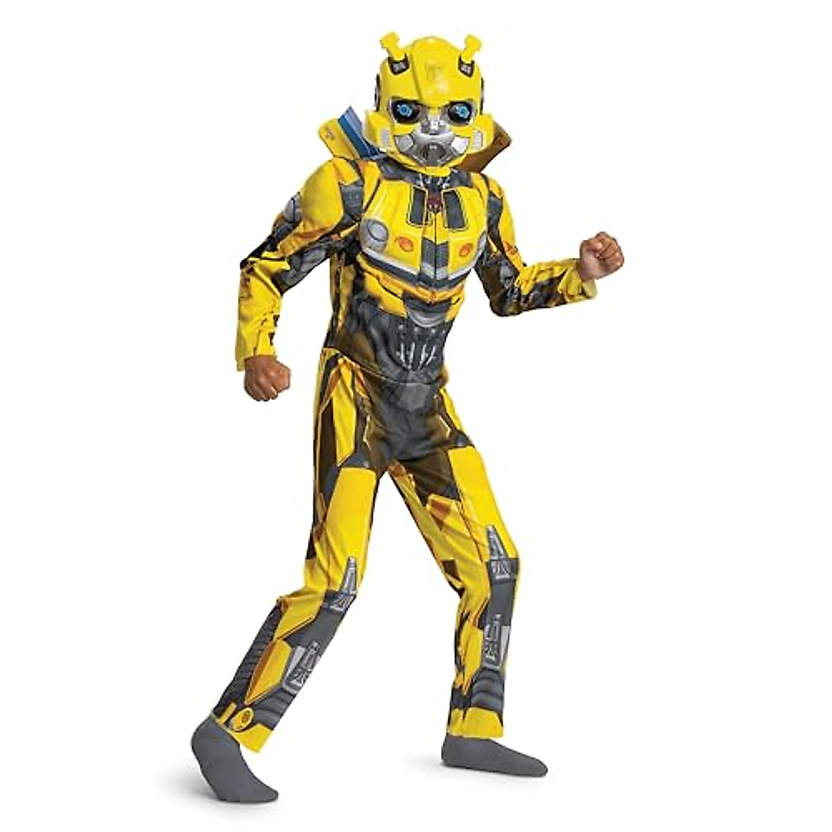 Disguise Bumblebee Muscle Costume for Kids, Official Transformers Rise of the Beasts Padded Costume and Mask, Size (10-12)