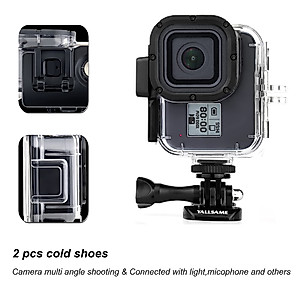 YALLSAME Waterproof Case Housing Case for GoPro Hero 8 Black Action Camera 196ft / 60m Underwater Protective Dive Accessory for GoPro 8 Black Ideal for Scuba Diving Snorkeling Photography Recording