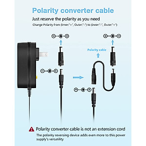 Aclorol Universal Power Adapter 30W 12V 9V 7.5V 6V 5V 4.5V 3V Adjustable Variable Power Supply AC/DC Adapter Converter Switching 100V-240V AC to DC 3V-12V with Polarity Converter & 14 Tips