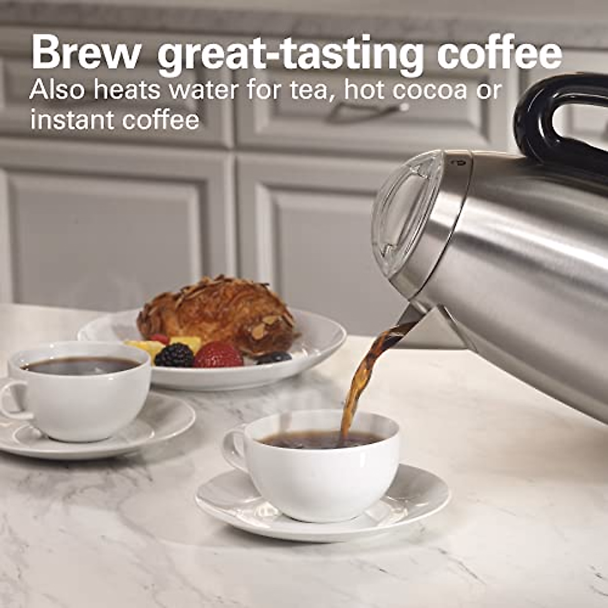 Hamilton Beach 12 Cup Electric Percolator Coffee Maker with Cool Touch Handle, Easy Pour Spout, Stainless Steel (40614RN)