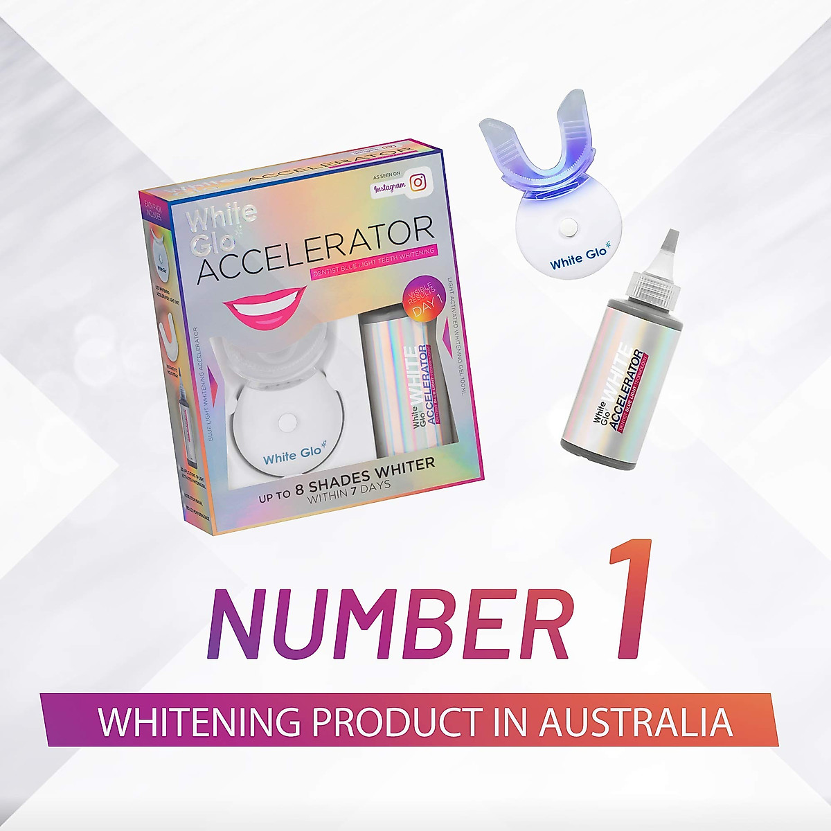 White Glo Accelerator Teeth Whitening Refill Gel for Sensitive Teeth and Gums, 3 Months of Professional Treatment, Carbamide Peroxide, Papaya, Pineapple Enzyme for Best Teeth Whitening Results - 3.4oz