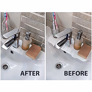 Silicone Faucet Splash Guard - Sink Faucet Mat Splash Guard - Silicone Sink Faucet Mat Splash Guard - Kitchen Sink Splash Guard Behind Faucet - Silicone Faucet Mat for Kitchen - Keep Your Kitchen Dry