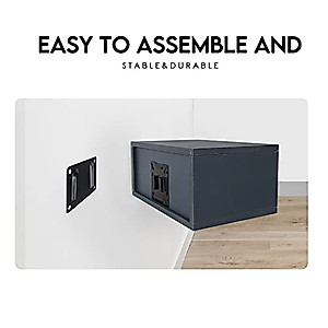 Glamyin Floating Nightstand with Drawer, Wall Mounted Nightstands Bedroom, Beside Shelf, Farmhouse Nightstands