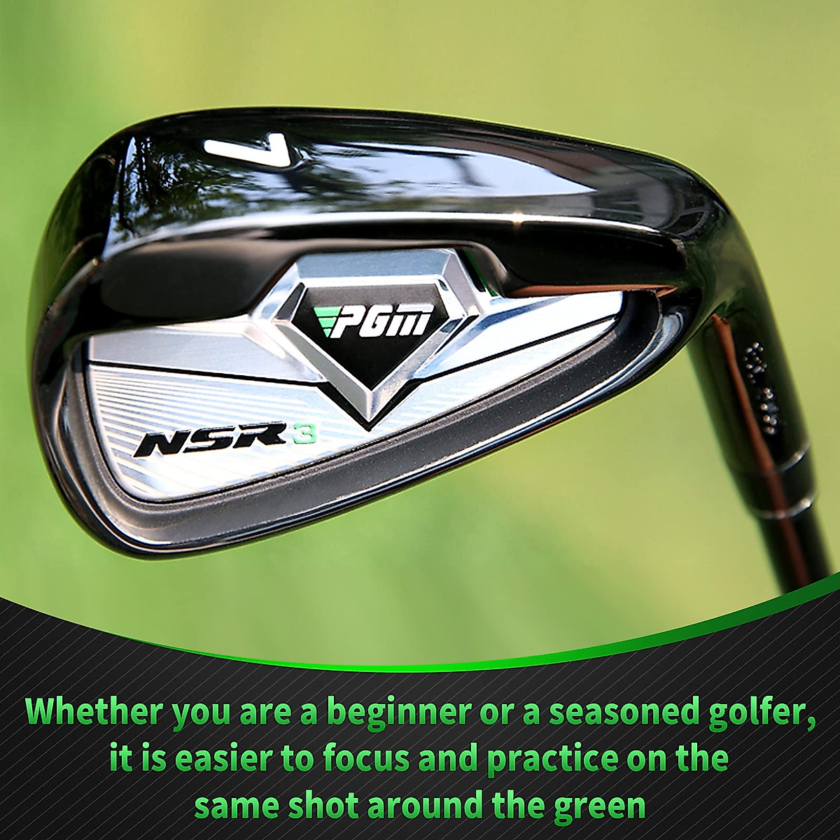 PGM Golf Clubs NSR III Golf Iron #7 Thru Gap Wedge with Graphite Shafts for Right-Handed Golfers - R Flex