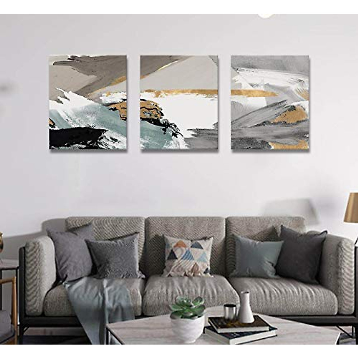 Abstract Wall art Wall art Modern wall decor Wall paintings Abstract canvas wall art wall art For bedroom modern wall art Canvas wall art Bedroom Pictures for Wall Canvas print 12" x 16" x 3 pieces