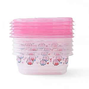 Glad for Kids Peppa Pig GladWare To Go Snack Storage Containers with Lids, 9oz 5ct | 9 oz Kids Snack Containers with Peppa Pig Design, 5 Count Set | Tight Seal Food Storage Containers for Food