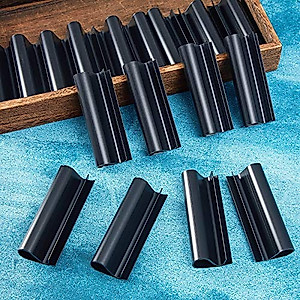 Nuanchu Cover Clip for Pool Securing Winter Cover Clip Above Ground Cover Clips(Black,32 Pieces)