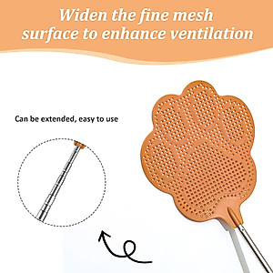 Tuimiyisou Flyswatter,Extendable Fly Swatter 3pcs 11.4-29.5"" Fly Swatter Manual Paw-Shaped Flyswatter Heavy Duty Fine Mesh Pp Stainless Steel Fly Swatter for Indoors,Fly Swatter