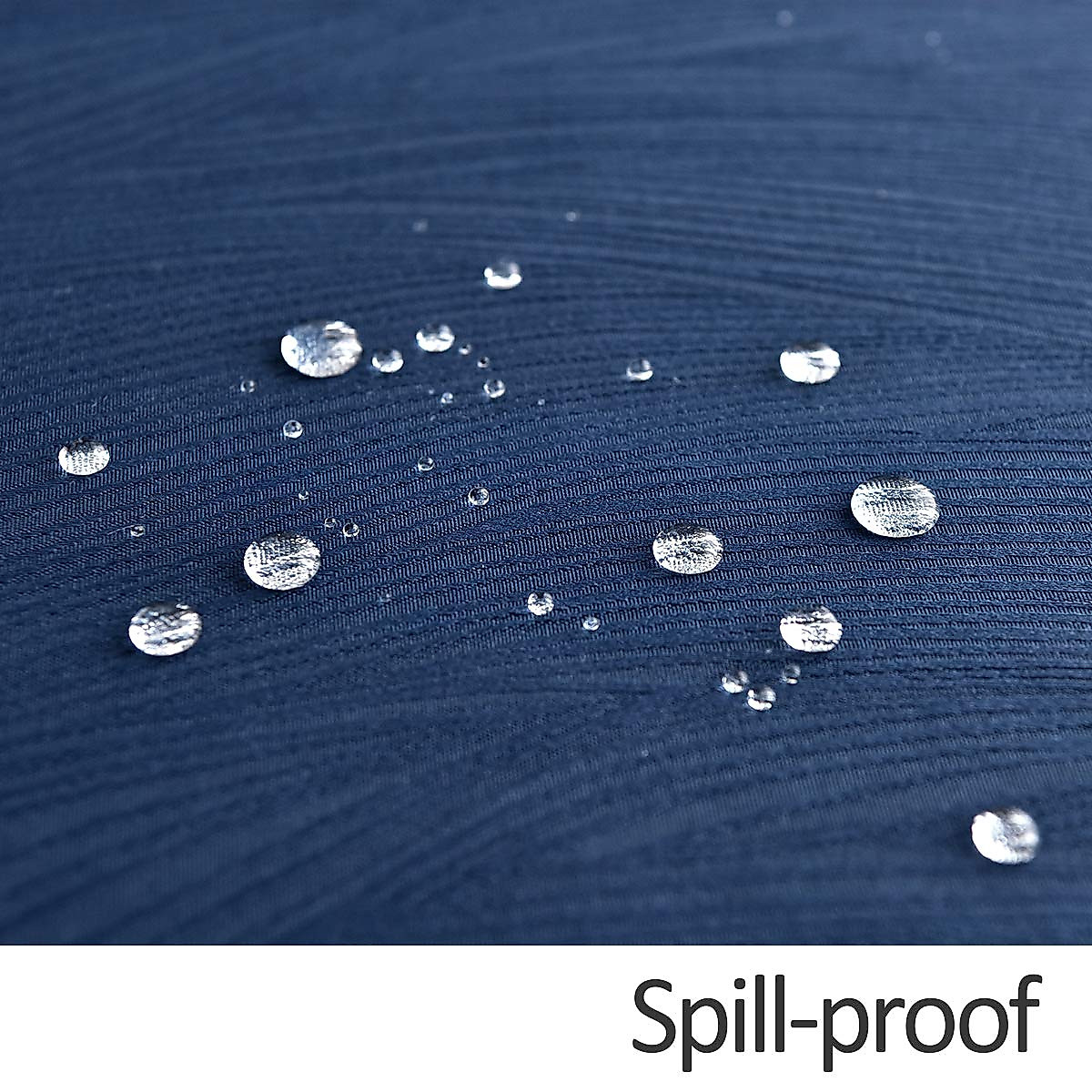 maxmill Jacquard Table Cloth Swirl Pattern Spillproof Wrinkle Resistant Heavy Weight Soft Tablecloth for Kitchen Dinning Tabletop Decoration Outdoor Picnic Rectangle 52 x 70 Inch Navy Blue