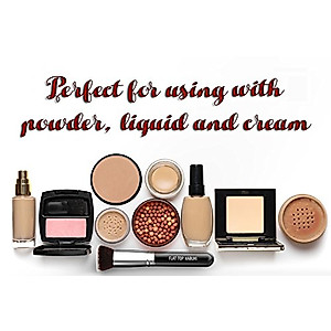 Flat Top Kabuki Foundation Brush By KESHIMA - Premium Makeup Brush for Liquid, Cream, and Powder - Buffing, Blending, Flawless Face Brush