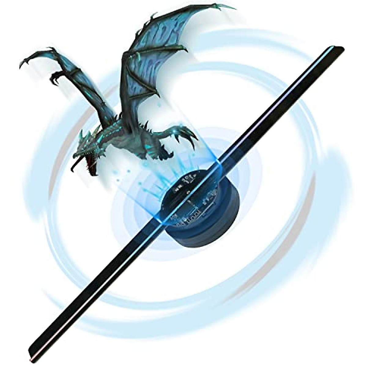 3D Hologram Fan Naked Eye LED Advertising Display Fan with 700 Video Library, 720P Hi-Resolution Holographic Projector Fan is Best for Business,Store,Shop,Bar (16.5 inch)