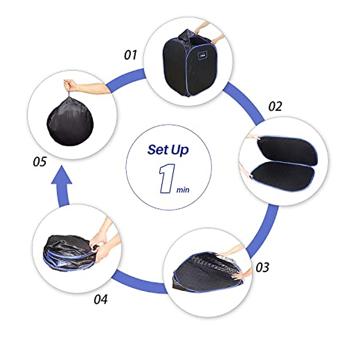 TOREAD Portable Folding Steam Sauna with 1000W&2L steam Generator, Personal Sauna Tent for Relaxation, Fast Heating in 6 Min, with Remote Control, Black