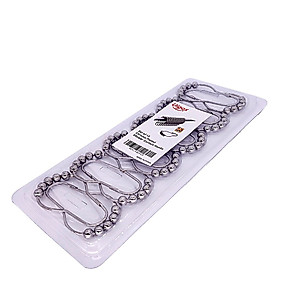 Uigos Shower Curtain Rings for Bathroom - Stainless Steel, Set of 12, Chrome