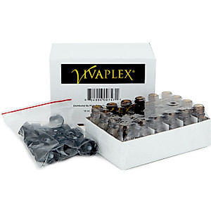 Vivaplex, 24, Amber, 10 ml (1/3 oz) Glass Bottles, with Lids