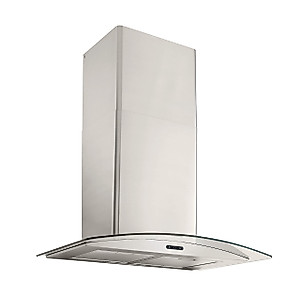 Broan-NuTone 30-inch Wall-Mount Convertible Chimney-Style Range Hood with 3-Speed Exhaust Fan and Light, 460 Max Blower CFM, Stainless Steel
