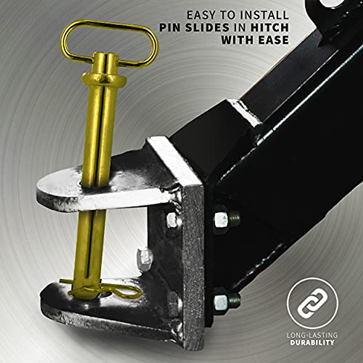 Trailer Hitch Pin and Clip 1 X 7.5” Receiver Pin, Use for Drop Hitches, Multi Hitches, Hitch Plugs, Bike Racks, and Cargo Carriers– by Goreks