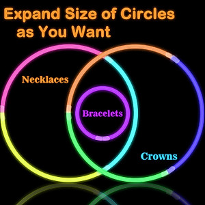 Leetous 4th of July 8" Glow Sticks Party Pack-100,Light up Bracelets & Necklaces Accessories for Kids,Neon Glow in the Dark Party Favor Supplies Decorations for Birthday,Camping, Patriotic Activities