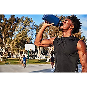 Takeya Actives Insulated Stainless Steel Water Bottle with Spout Lid, 64 Ounce, Midnight Blue