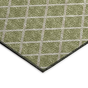 Dalyn Rugs Indoor/Outdoor York YO1 Green Washable 8' x 10'