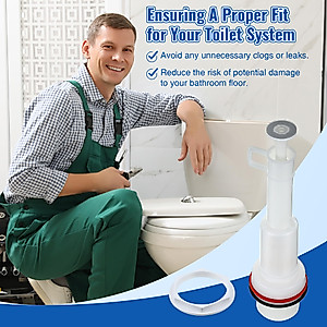 Dreyoo Flush Valve Replacement for 211-1112, Compatible with Mansfield Toilet Tank Models, for All Trip Levers, Replacement Toilets Flush Valve Parts, Tower Type, Plastic