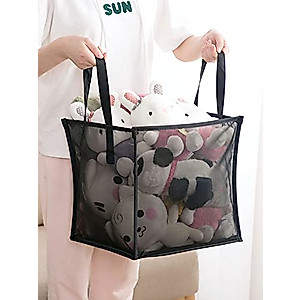 SOUJOY 3 Pack Popup Laundry Hamper, Collapsible Mesh Laundry Baskets with Handles, Foldable Clothes Hamper, Easy to Open, Portable for Laundry Storage, Kids Toy, College Dorm or Travel