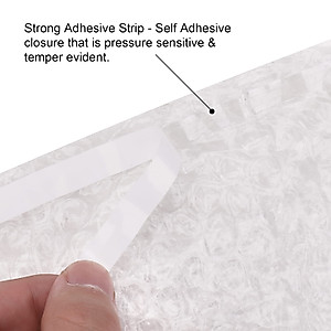 50Pcs Bubble Out Bags Pouches 5.12" x 7.10" Self-Seal Clear Bubble Pouch Bags, Double Walled Bubble Cushioning Bags, Protective Wrap Cushioning Pouches for Shipping, Packing, Moving