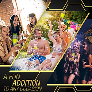 BELDEL Champagne Gun Shooter - 3-in-1 Beer Gun Set with Champagne Stopper and Bottle Opener Keychain, Fun Alcohol Gun Shooter for Bars, Bachelor Party, Wedding, Christmas, Birthday, Festivals