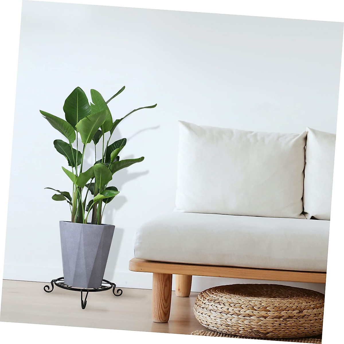 Yardenfun 3 Pcs Flower Stand Iron Vase Holder Round Black Plant Stand Metal Plant Holder Heavy Duty Flower Pots Holder Shelving Brackets Flowerpot Holder Iron Plant Stand Indoor Pot Rack