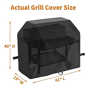 PENDEJATO BBQ Grill Cover, 420D Heavy Duty Grill Cover Rip-Proof, Outdoor Waterproof BBQ Cover,Fits of Weber Gas Grill Cover Charbroil Grill & Brinkmann Grill and More (41" L x 19" W x 40" H)