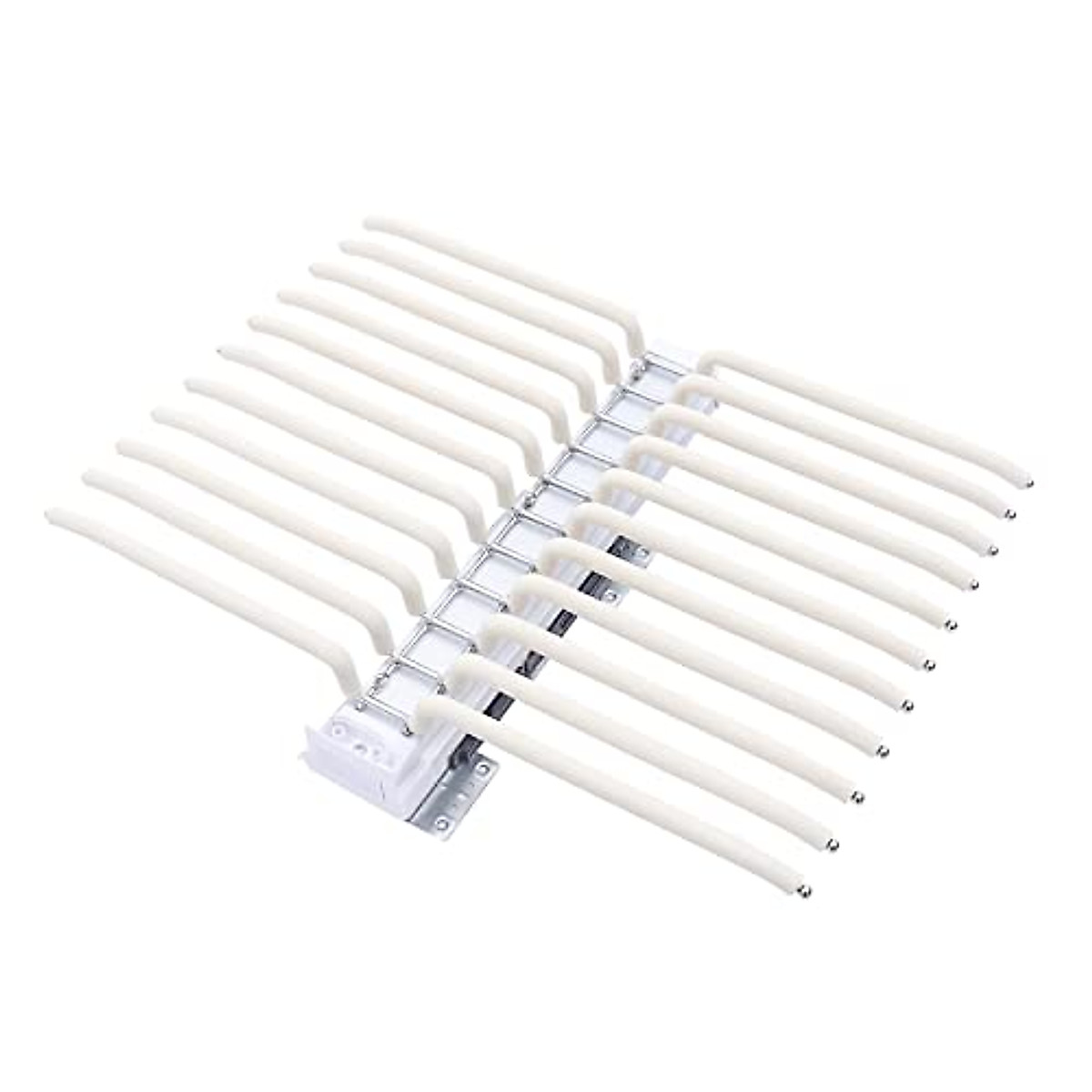 Pull Out Trousers Rack, 22 Arms Beige Steel Pull Out Pants Rack Pants Hanger Bar Clothes Organizers for Closet for Space Saving and Storage, Max Load: 33lbs, 23.4x18x5.7 Inch