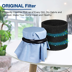 Shop-Vac 5 Gallon 2.0 Peak HP Wet/Dry Vacuum 5971536 + 90107 Paper Disc Filter 6 Pack