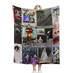 Dustinca Suicide Boys Album Collage Flannel Air Conditioning Blanket Home Decor Fleece Blanket 30x40 Inch