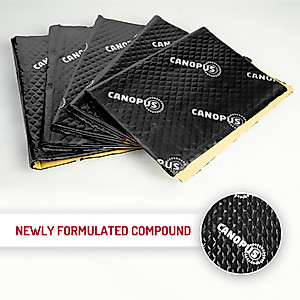 CANOPUS Sound Deadening Mat for Cars, 50 mil 10 sqft, Pack of 10 Sheets, Butyl Sound Deadener Mat, Audio Car Sound Dampening Material for Car Trunk, Door, Floor and Ceiling, Black