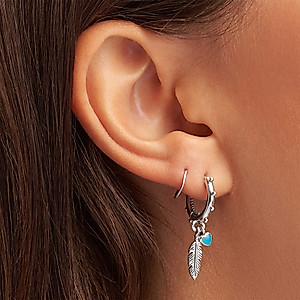 Pandora Jewelry Spiritual Feathers Sterling Silver Earrings