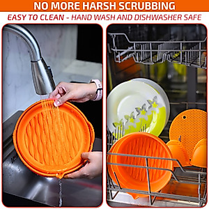 Kitchentastic Silicone Air Fryer Accessories. Reusable Air Fryer Liners Silicone Replaces Parchment Paper For Air Fryers. 7.5In Air Fryer Pans Fit 3-5QT AirFryers. Easy to Clean Air Fryer Silicone Pot