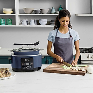 Ninja Foodi PossibleCooker PRO 8.5 Quart Multi-Cooker, with 8-in-1 Slow Cooker, Dutch Oven, Steamer, Glass Lid Integrated Spoon, Nonstick, Oven Safe Pot to 500°F, Navy