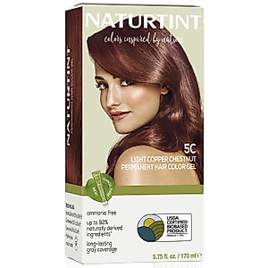 Naturtint 5C Light Copper Chestnut Permanent Hair Color (Pack of 1), Ammonia Free, Vegan, Cruelty Free, up to 100% Gray Coverage, Long Lasting Results (Packaging may vary)