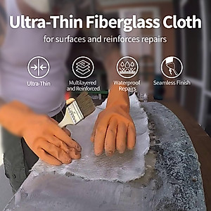 Fiberglass Cloth, 4 oz. 50" Wide X 3.3 Yards,Plain Weave Fiberglass Fabric