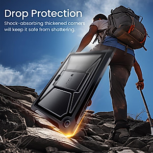 ZtotopCases for Samsung Galaxy Tab A9 8.7 Inch 2023, Rugged 2-Layer Case with Built-in Screen Protector & Kickstand, Shockproof Full Body Protective for Samsung A9 Tablet(SM-X110/X115/X117), Black