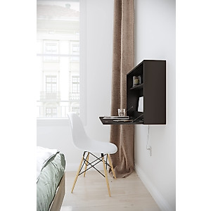 Nexera 352406 Slim Secretary Desk, Black