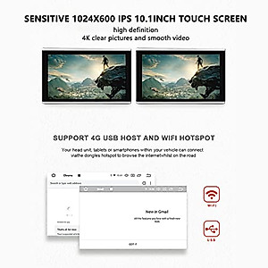 Demeras Headrest Video Players, Easy Installation Sensitive Car Headrest Monitors for  9.0