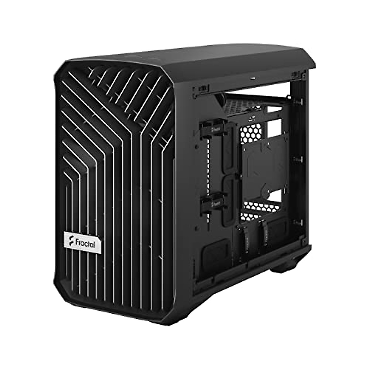 Fractal Design Torrent Nano Black - Solid Side Panel - Open Grille for Maximum air Intake - 180mm PWM Fan Included - Type C - mITX Airflow Mini Tower PC Gaming Case