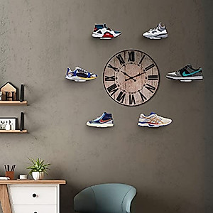 Acrylic Floating Clear Sneaker Shelves Wall Mount Set of 6 for Shoe Display，Floating Shoe Display Shelves for Bedroom, Gaming Room, Living Room，entrance hall